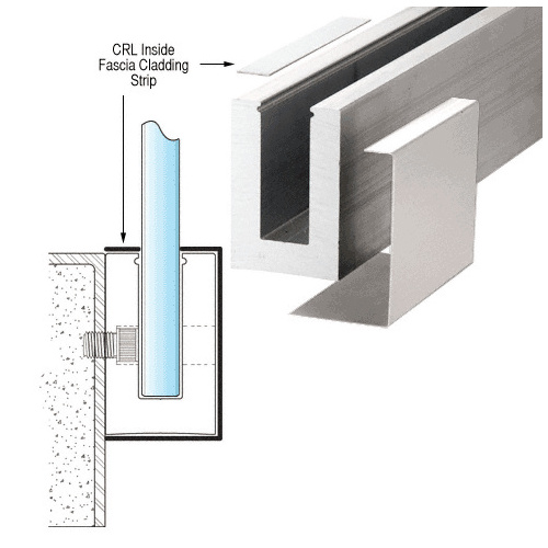 CRL B5C1FSA Satin Anodized Inside Fascia Cladding Strip 120" Long 120 ...
