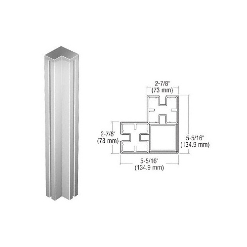 CRL BPL1C Custom Security Check Point Barrier System 90 degree Corner Post