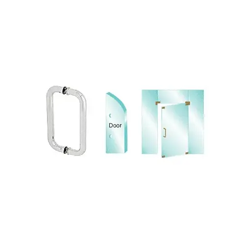 CRL CM10X10SA Satin Anodized 10" Back-to-Back Glass Mounted Standard Pull Handle Buy Now