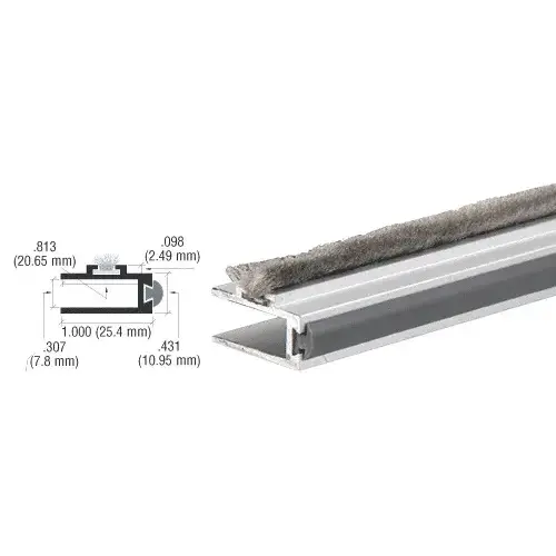 CRL D1623A Satin Anodized Deep Channel Dust Proof Rail with Bumper 144 ...