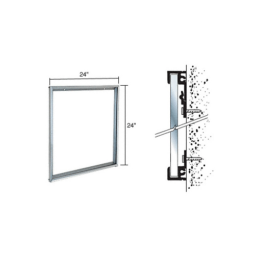 CRL D1950A24X24 Satin Anodized 24" x 24" Aluminum Mirror Frame