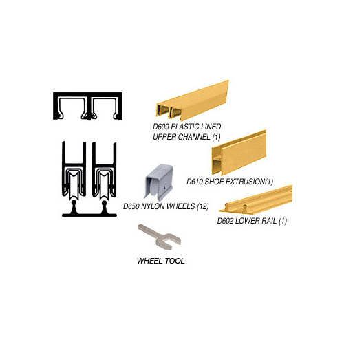 CRL D2204GA36 Gold Anodized Track Assembly D609 Upper and D602 Lower ...