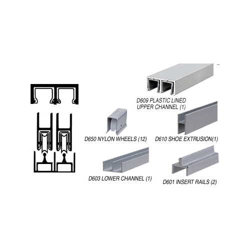 CRL D2300A36 Satin Anodized Deluxe Track Assembly With D609 Upper and ...