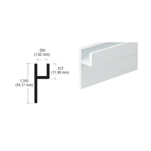 CRL D3024BA Brite Anodized Base 'H' Channel 144" Stock Length Buy Now