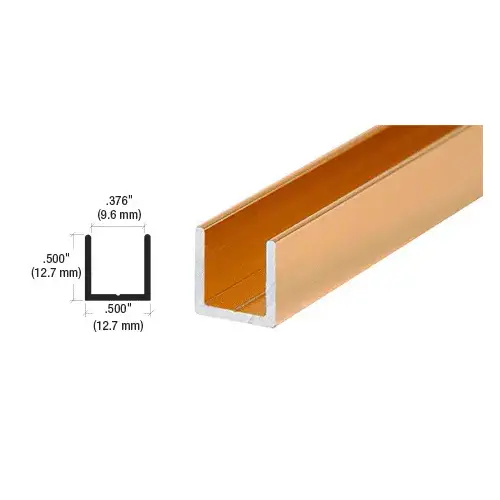 Brixwell D321BGA-CCP12-XCP5 Brite Gold Anodized 3/8" Single U-Aluminum ...