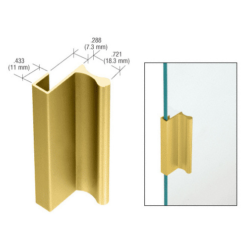 Brixwell D640GA-CCP4 Gold Anodized Aluminum 12' Extrusion for Showcase ...