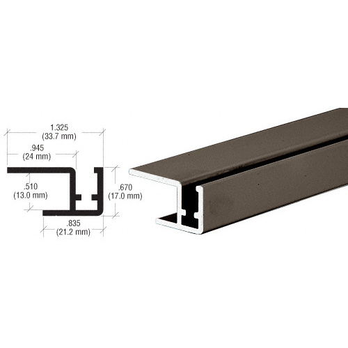 CRL D7009DU Dark Bronze Rear Bottom Rail for Clover Showcase 144" Stock ...