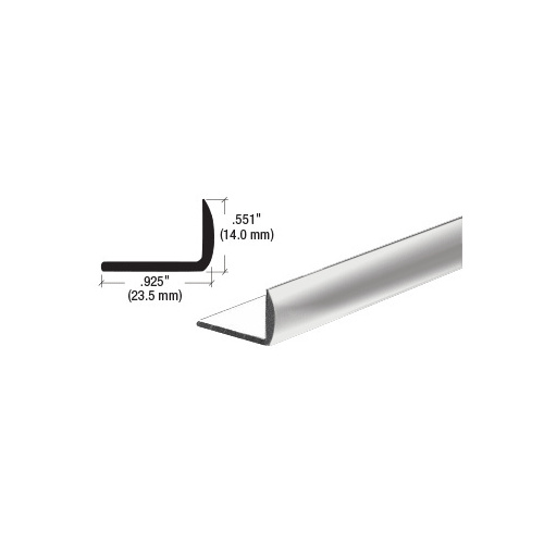 CRL DA326BA Brite Anodized 1/2" Aluminum Rounded Face Angle Extrusion ...