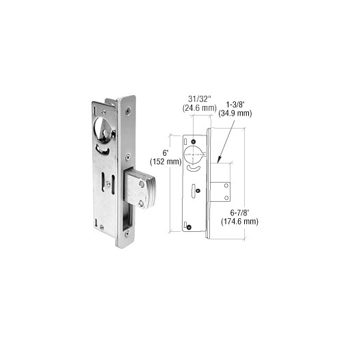 CRL DL2110A 31/32" Backset Narrow Stile Long - Throw Deadlock