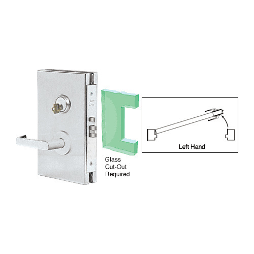 CRL DL610LSBS Brushed Stainless 6" x 10" LH Center Lock With Deadlatch ...