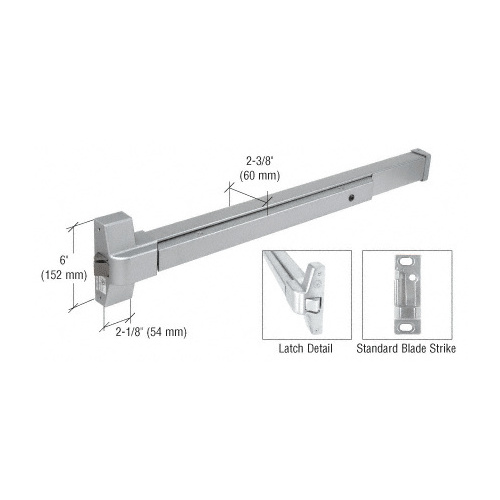 CRL DL950SS Satin Stainless Steel Touch Bar Rim Panic Exit Device