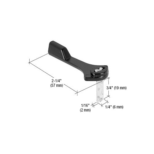 CRL ALUM-E2161-VCP-1 Black Die Cast Latch Lever for C1131 Handle