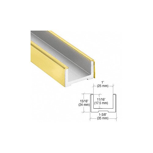 CRL Blumcraft EB750PB Polished Brass Wet Glaze U-Channel for 3/4" (19 ...