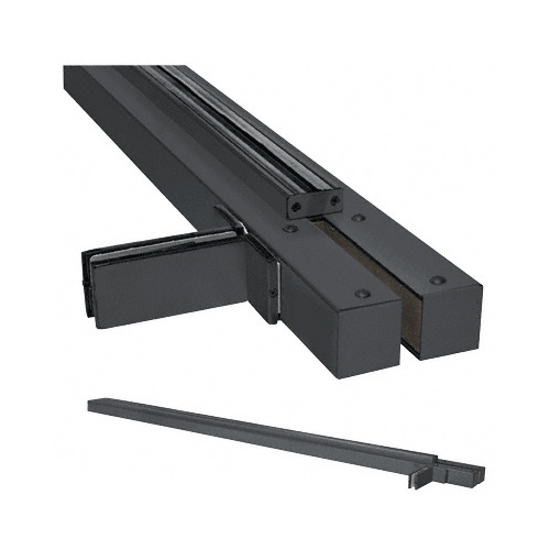 CRL FH4FWGBLCD Black Powder Coated Custom Size Double Door Wall-to ...