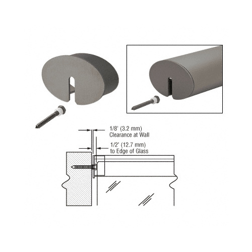 CRL GR0V4SECDU Dark Bronze 4" x 2-1/2" Oval Stabilizing End Cap for ...