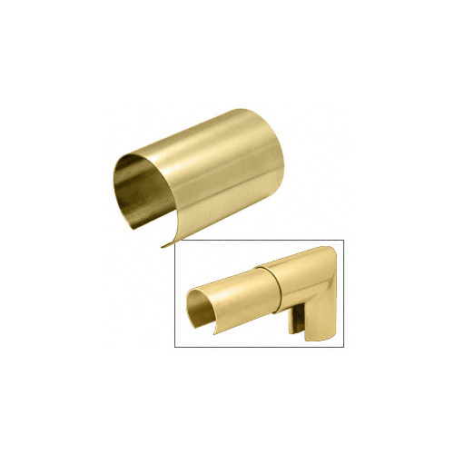 CRL GR40CSB Brass 4" Connector Sleeve for Cap Railing, Cap Rail Corner ...
