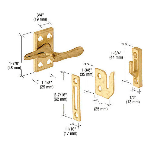 CRL H3553 Brass Casement Sash Lock