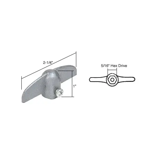 CRL ALUM-H3592-VCP-1 5/16" Hex Awning Window Operator Crank Handle ...
