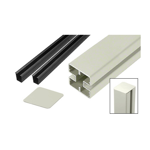 CRL ALUM-HD72CK0W-VCP-1 Oyster White Heavy-Duty Windscreen Post Kit - 156"