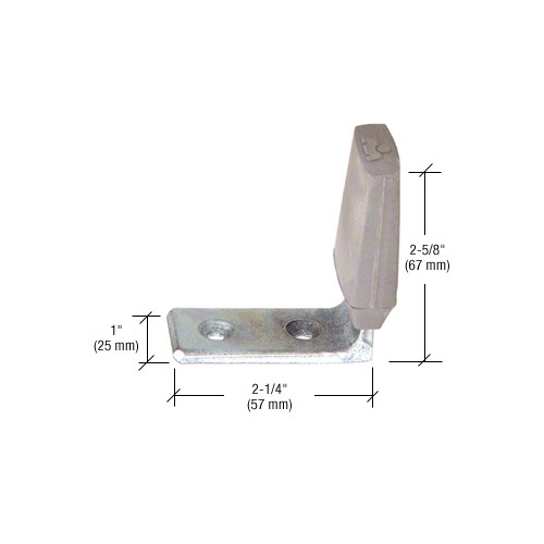 CRL ALUM-J4592-VCP-1 Floor Mounted Heavy Duty Angle Stop With Rubber ...