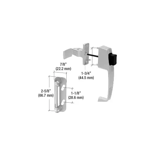 CRL K5070 Aluminum Screen and Storm Door Push Button Latch with Tie ...