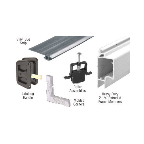 CRL KDEV21436W White 36" x 81" Aloha Vinyl K.D. Sliding Screen Door Kit