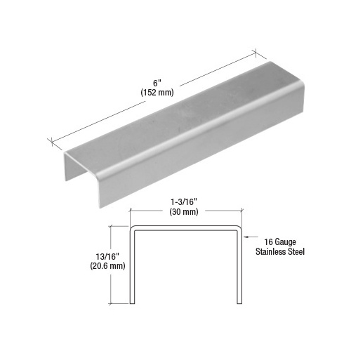 CRL L10CSS Connector Sleeves for 27/32" Laminated U-Channel Cap Railing