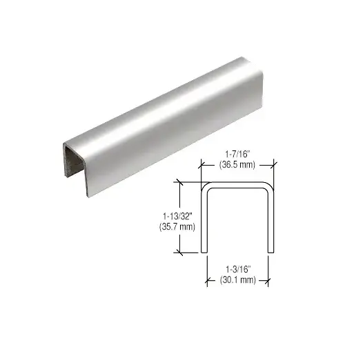 CRL L10PS 316 Polished Stainless U-Channel Cap for 21.52 mm Glass- 3 m ...
