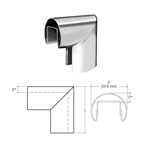 CRL LR20VPS Polished Stainless 90 Degree Vertical Corners for 27/32 ...