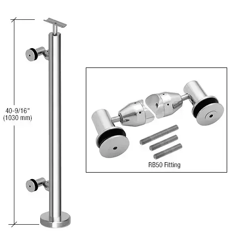 CRL P7EK50PS Polished Stainless P7 Series Railing End Post Kit With ...