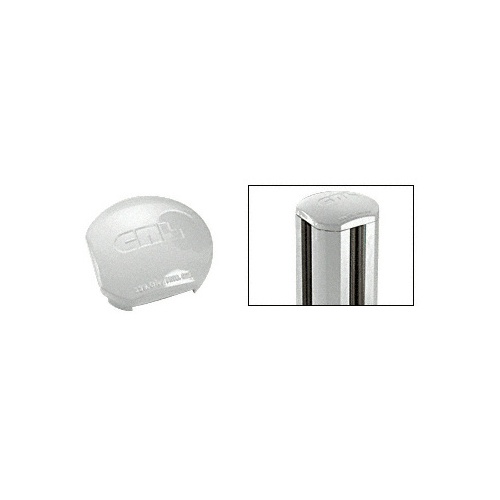 CRL PC9RS Metallic Silver Round Post Cap for Aluminum Windscreen System 90 Degree Corner Posts ...