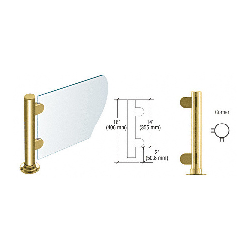 CRL PP06LPB Polished Brass 16" Round PP06 Elegant Series Counter ...