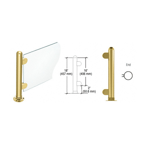 CRL PP07EPB Polished Brass 18" Round PP07 Elegant Series Counter ...