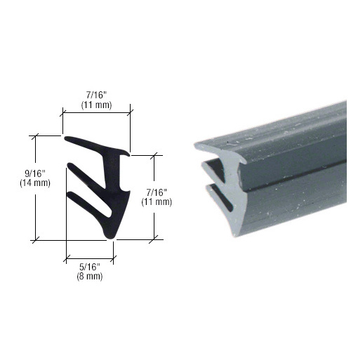 CRL RGG38100 Gray 3/8" Roll-In Glazing Gasket - 100' Roll