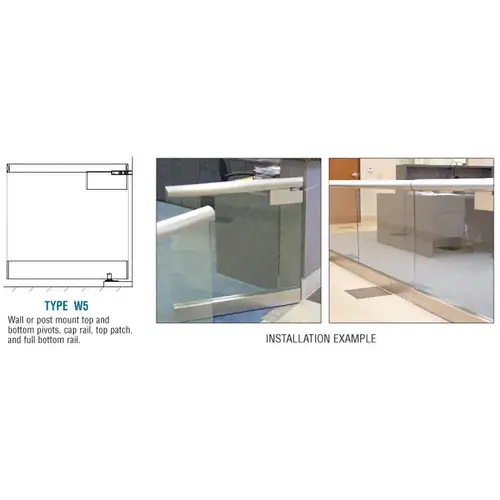 CRL SGW5PS20WC Polished Stainless Wall Mount Swinging Gate With Top and ...