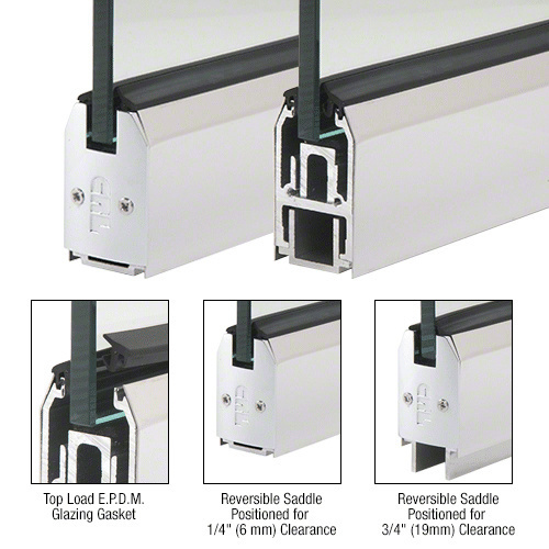 CRL SR2TPS12CL Custom Length Polished Stainless 2-5/16" Low Profile ...