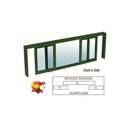 CRL SW5014K Custom KYNAR Painted Horizontal Sliding Service Window XOX ...