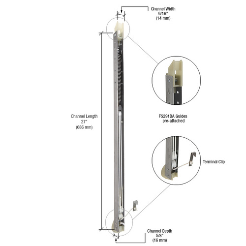 CRL FA2640G 2640 Window Channel Balance with FS291BA Guides Attached ...