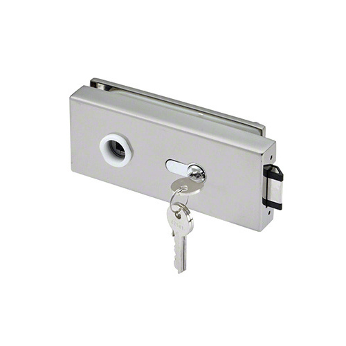 CRL PTH313BS Brushed Stainless Glass Mount Lever Lock for Metal Frame Doors