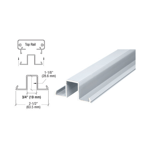 CRL 1FGLSCA Clear Anodized 200, 300, 350, and 400 Series 241" Glass ...