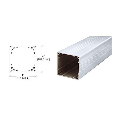 CRL 4P42CA Clear Anodized Standard 4" X 4" Square 42" Long Post