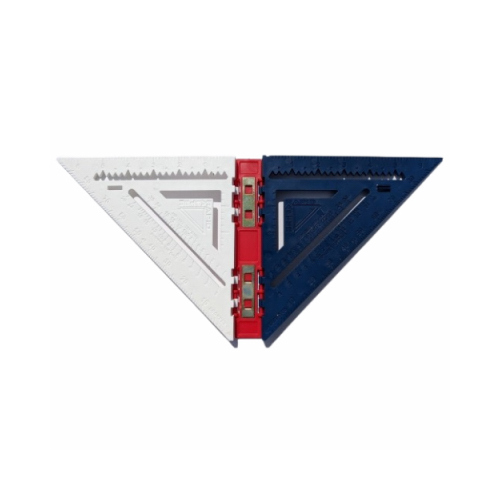 LAY OUT LINE, LLC 1001 Double-Sided Rafter Square, Red, White, and Blue
