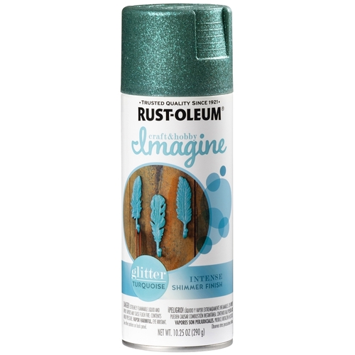 Rust-Oleum 354073 Imagine Craft & Hobby Spray Paint, Glitter, Turquoise ...