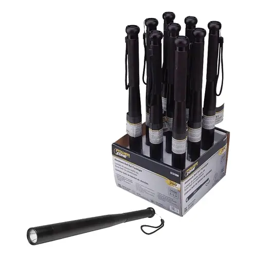 PowerZone 12145 Ball Bat Flashlight, C Battery, C Battery, LED Lamp ...