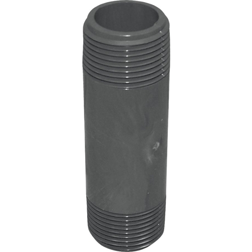 Lasco P-12-4 205040BC Pipe Nipple, 1/2 in, NPT, PVC, Gray, SCH 80 ...
