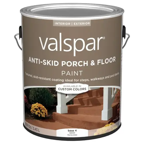 Valspar 82033-XCP4 024.00.007 Porch and Floor Paint, Base 4, 1 gal ...