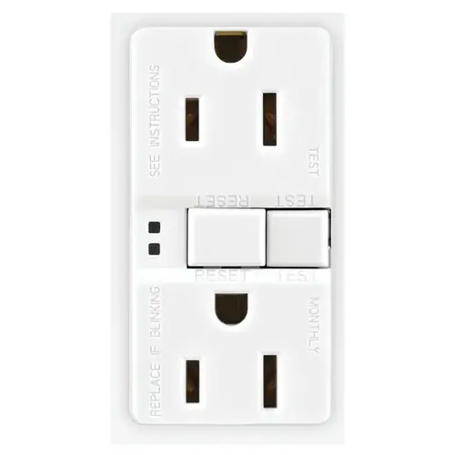 Eaton GF15W-WP GFCI Duplex Receptacle, 2 -Pole, 15 A, 125 V, Back, Side ...