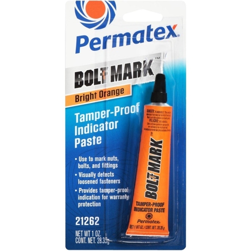 PERMATEX 21262 Indicator Paste, 1 oz Tube, Orange