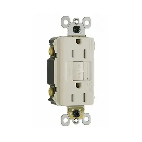 PASS & SEYMOUR 1597TRWRLACCD4 GFCI Receptacle, 15A, Light Almond Buy Now