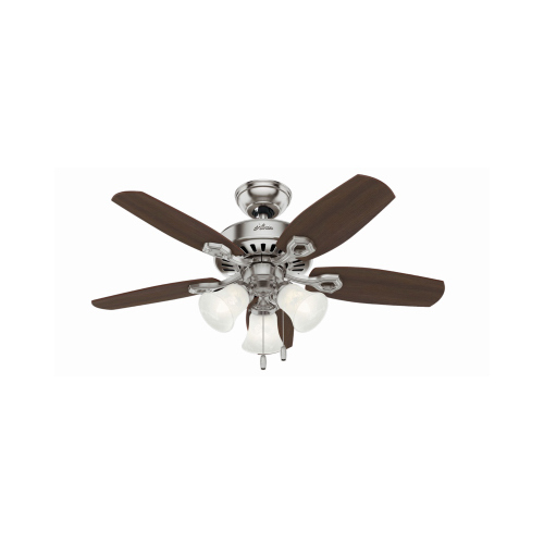 Hunter 52106 Builder Series Ceiling Fan, 5-Blade, Brazilian Cherry ...
